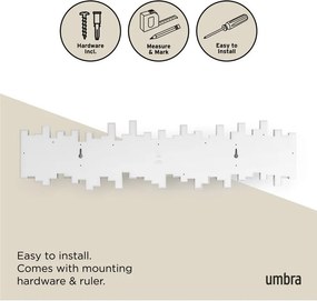 Bílý plastový nástěnný věšák 72 cm Sticks – Umbra