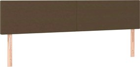 Box spring postel s matrací a LED tmavě hnědá 180x200 cm textil 3133576