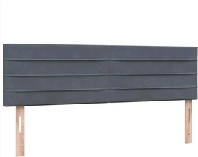 Box spring postel s matrací tmavě šedá 160x210 cm samet 3318202