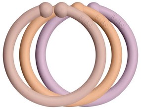 Bibs Silikonové kroužky Loops 12 ks Blush-peach-dusky-lilac