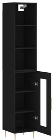 Skříň highboard černá 34,5 x 34 x 180 cm kompozitní dřevo