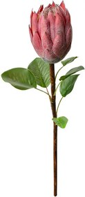 Růžová umělá dekorace květina Protea - 10*10*65 cm