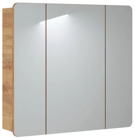 COMAD Závěsná skříňka se zrcadlem - ARUBA 843, šířka 80 cm, dub craft