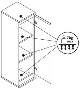 Nástěnná skříňka Carlos, dub artisan, 28 cm