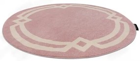 Kulatý koberec HAMPTON Lux růžový velikost kruh 140 cm | krásné koberce cz