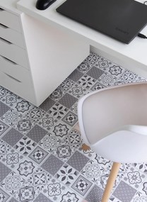 D-c-fix Podlahové samolepící čtverce - Kostky šedobílé rozměr 30,5x30,5 cm, balení 11ks, 2745061