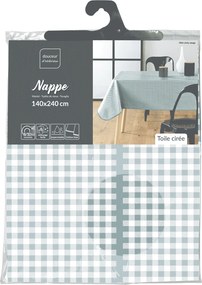 Obdélníkový ubrus MINI VICHY SAUGE, 140 x 240 cm, šalvějová kostička