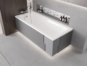 Mexen X-ST, polystyrenový plášť na obdélníkovou vanu 160-190 x 70-90 cm, LED drážka, bílá, 55021-01