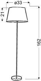 CLX Stojací lampa FULVIO, chromovaná 51-00920