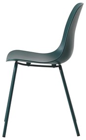 Tyrkysová plastová jídelní židle Whitby – Unique Furniture