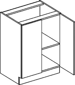 D60 dolní skříňka dvojdvéřová MERCURY Zebra