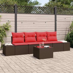 Set pohovek 5 ks Hnědá polyratan 3346934