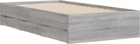 Rám postele se zásuvkami šedý sonoma 90x200 cm kompozitní dřevo 3207299