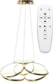 Toolight - LED závěsné svítidlo APP794-CP + dálkové ovládání, zlatá, OSW-04021