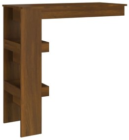 Nástěnný barový stolek hnědý dub 102 x 45 x 103,5 cm kompozit