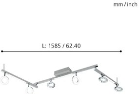 Eglo 96183 - Bodové svítidlo CARDILLIO 1 6xLED/3,2W + 3xLED/3,3/230V