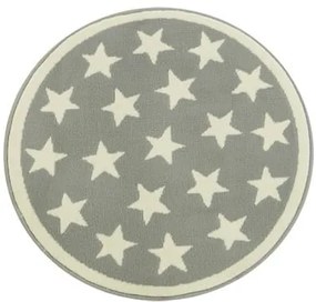 Kulatý koberec LUNA 533909/89933 hvězdy krémový Rozměr: průměr 100 cm