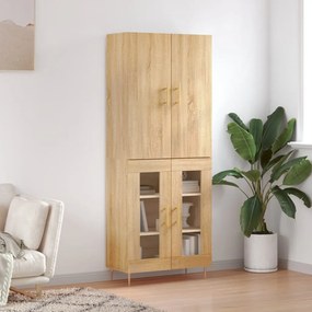 vidaXL Skříň highboard 69,5 x 34 x 180 cm kompozitní dřevo [3195723] Barva: Bílá