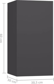 vidaXL TV skříňky 7 ks 30,5 x 30 x 60 cm kompozitní dřevo [3078953] Barva: Bílá