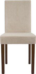 Sada 2 ks jídelní židle Ina látka cord - antik hnědá - světle hnědá