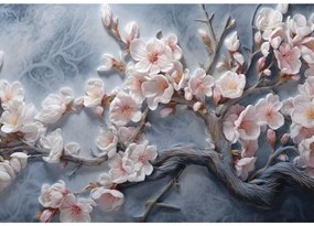 Postershop Fototapeta vliesová: Art Nature Painted Branches Flowers - 104x70,5 cm