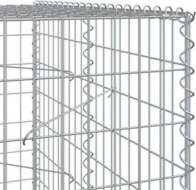 Gabionový koš s víkem 350 x 100 x 200 cm pozinkované železo 3295230