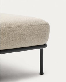 Béžová podnožka z textilie bouclé Aurum – Kave Home
