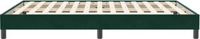 Postel Box Spring bez matrace tmavě zelená 160x210 cm samet 3315834