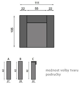 Sedací souprava TROPIC 3 + KŘESLO | PRAVÁ |  VÝBĚR TKANIN