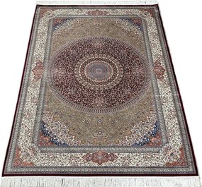 BE Koberec Anatolia Silk 32510 RED - červený obdélníkový Rozměr: 80x150 cm