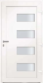 Vchodové dveře hliník a PVC bílé 110 x 210 cm 3056820