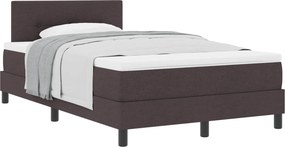 Postel s boxspringem s čelo Tmavě hnědá 120 x 190 cm textil 3338674