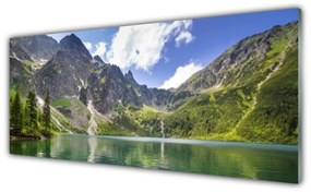 akrylový obraz Hora Jezero Krajina 125x50 cm