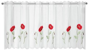 Bílá záclona 155x45 cm Poppies – Sehlbach