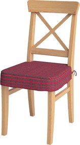 Sedák na židli IKEA Ingolf barva červená látka vzorované