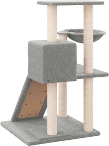 Škrabadlo pro kočky se sisalovými sloupky světle šedé 82 cm 171667