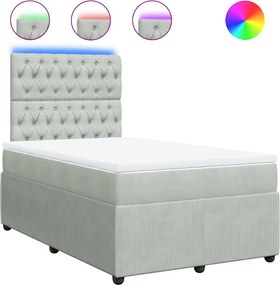 Box spring postel s matrací světle šedá 120 x 200 cm samet 3294616