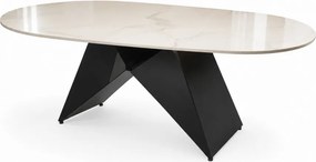 Jídelní stůl CALACATTA IMPERIALE – 201,5 × 90 cm, keramická deska 12 mm