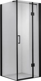 BPS-koupelny Čtvercový sprchový kout ZES KZ1390B BL 90x90 černá/transparent - bez vaničky