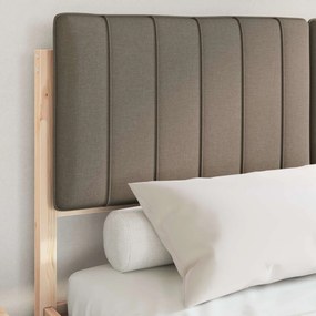 Rám postele s čalouněným čelem s čelo Taupe 140 x 190 cm 3398237