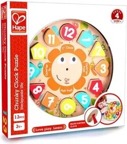 Hape Dětské puzzle hodiny / 13 dílků / od 3 let