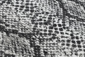 Dywany Łuszczów, Kusový koberec Sion Sisal Snake`s skin 22162 ecru/black – na ven i na doma, 80x150, šedá, chodba / předsíň