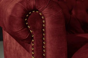 Designová trojsedačka Chesterfield 205 cm červený samet