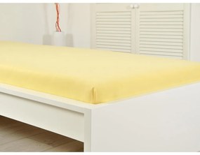 B.E.S. - Petrovice, s.r.o. Prostěradlo Jersey bavlna IDEAL - Žlutá 160 x 200