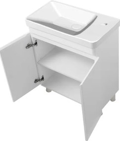 Lavedo Vivace White Mini 55 koupelnová skříňka s umyvadlem, lesk