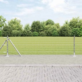 Zahradní euro plot s betonovým základem 10 x 0,4 m Stříbrná 3350989