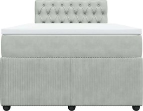 Box spring postel s matrací světle šedá 120 x 200 cm samet 3287716