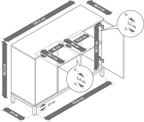 Tchibo - Komoda - barva: bílá