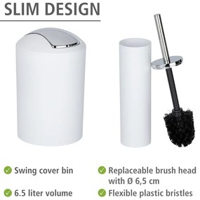 Bílá plastová sada doplňků do koupelny Calvo – Wenko