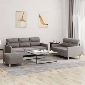 3dílná sedací souprava s poduškami taupe textil 3201615